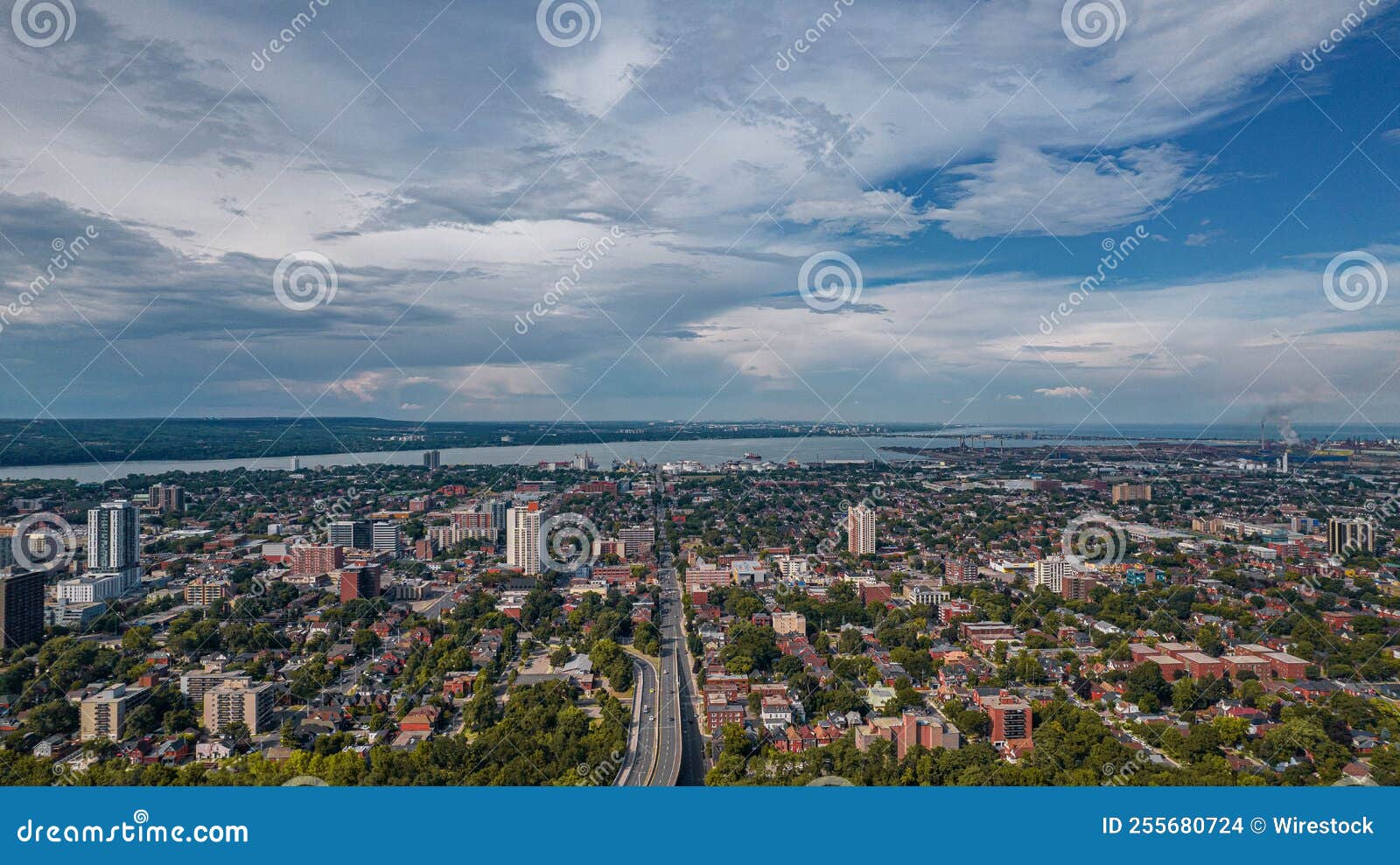 Aerial Cityscape of Hamilton, Ontario Stock Photo - Image of downtown ...