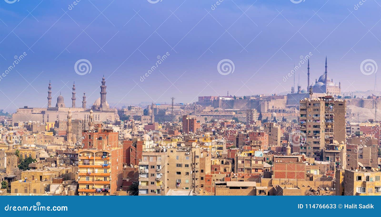 Aerial Cityscape View of Old Cairo, Egypt with Cairo Citadel and Sultan ... Aerial Cityscape View of Old Cairo, Egypt with Cairo Citadel and Sultan ...