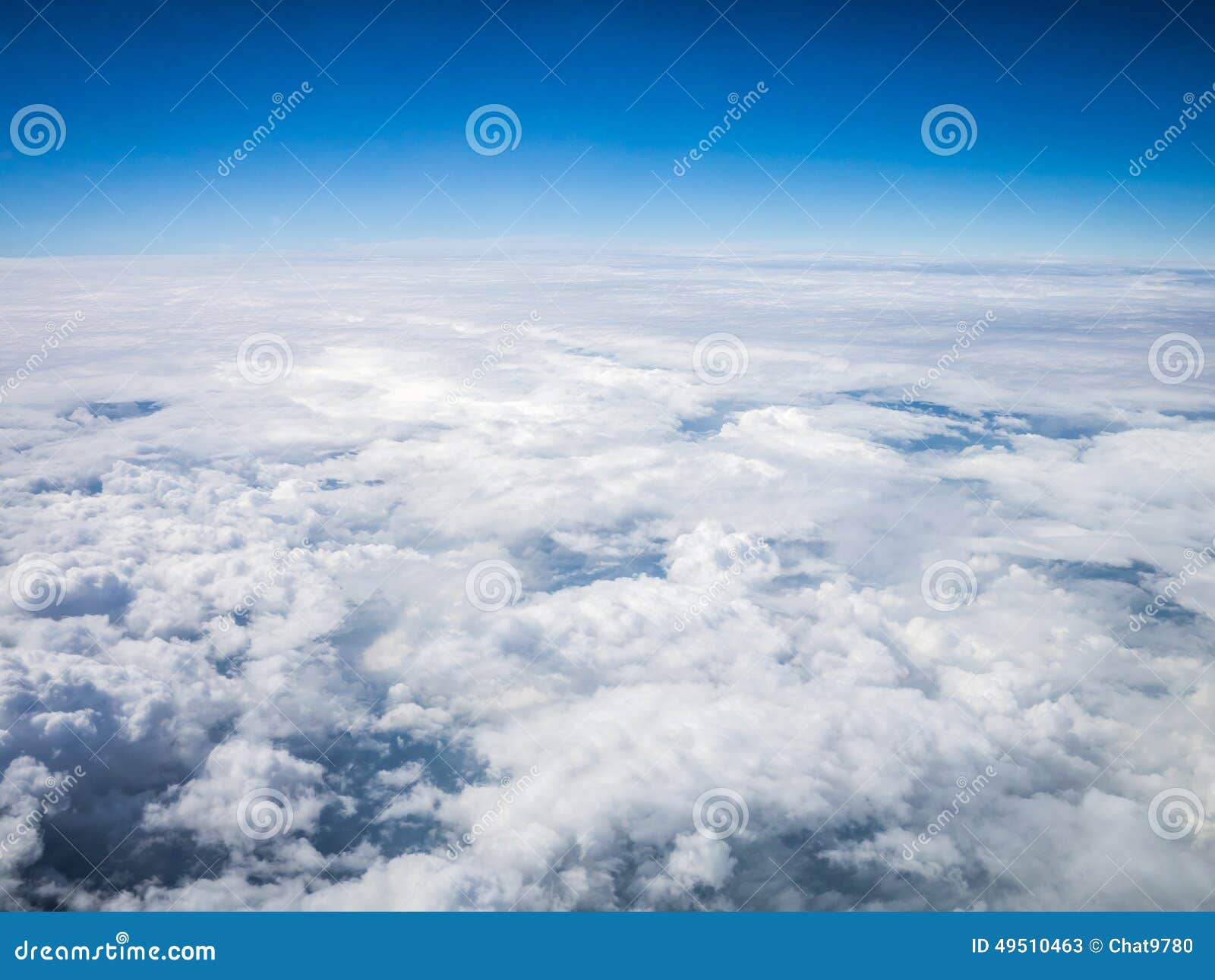 Aerial Cloudscape in Stratosphere Stock Image - Image of horizon ...