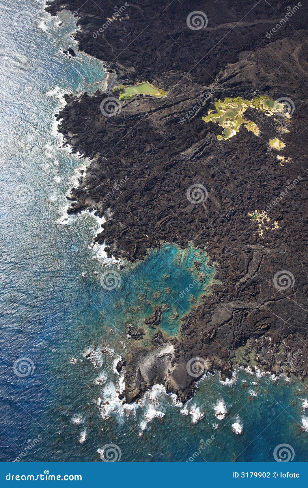 Aerial of coastline stock photo. Image of landscape, hawaii - 3179902