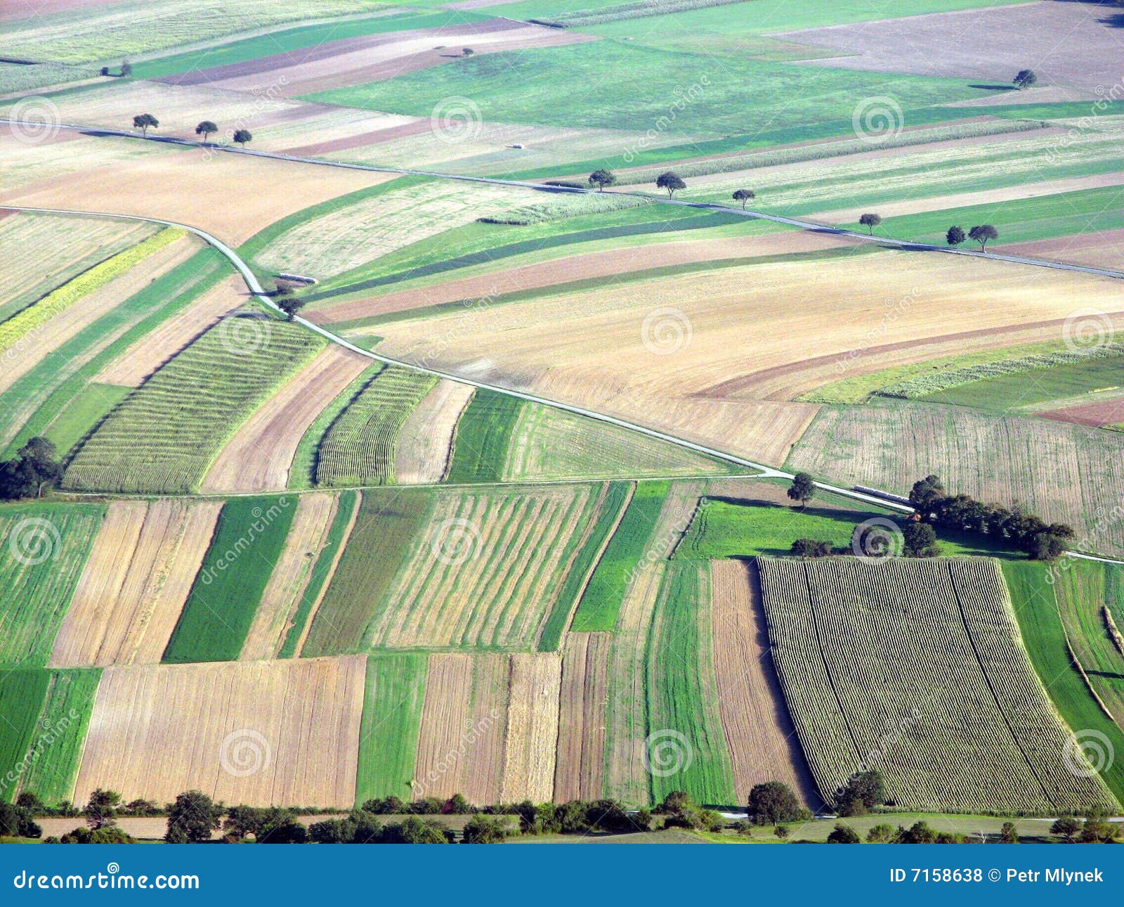 Aerial Color Pattern Fields Stock Photo - Image of geometry, farming ...