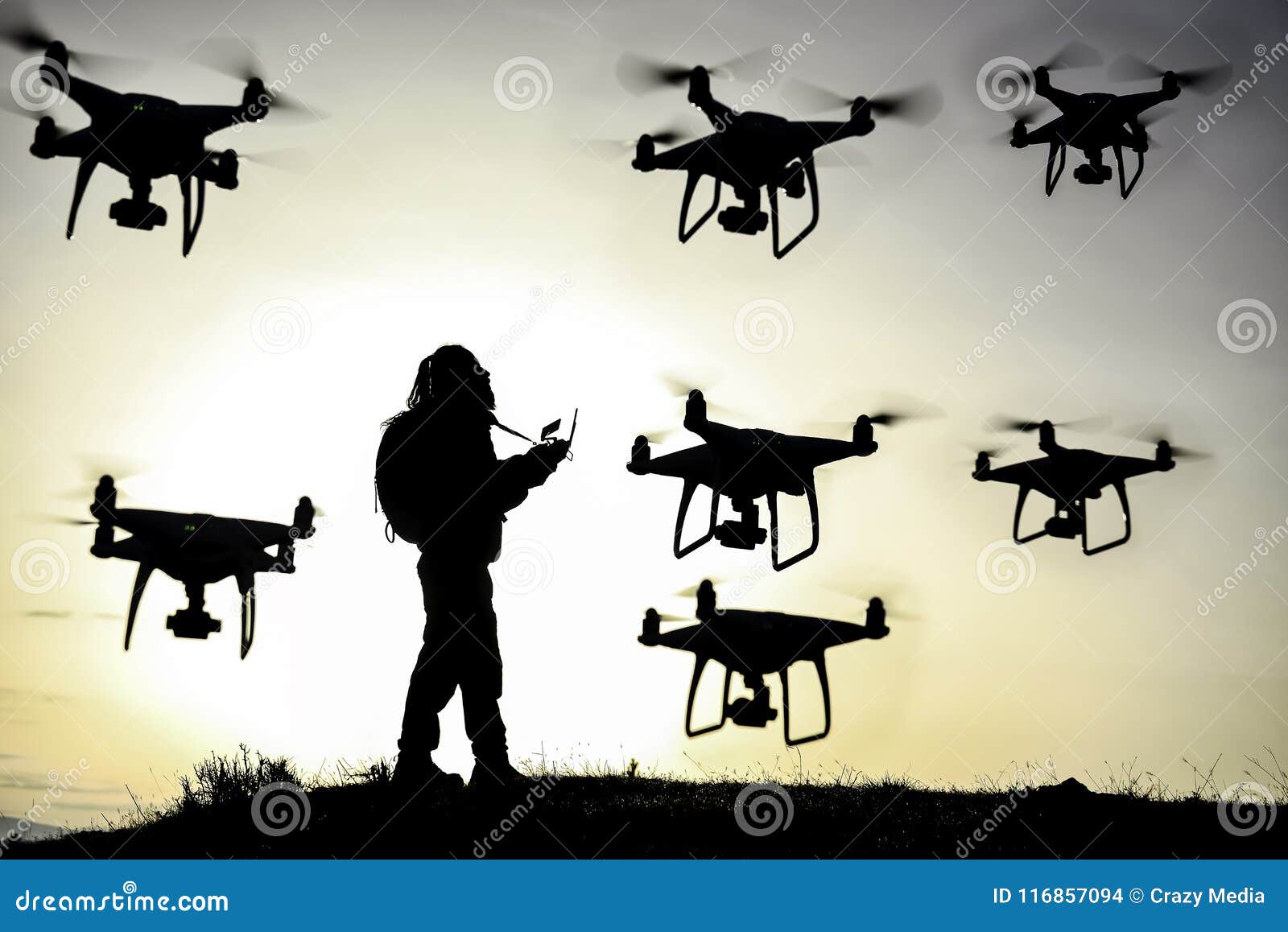 Aerial Control;new Business Sector and Work Stock Photo - Image of ...