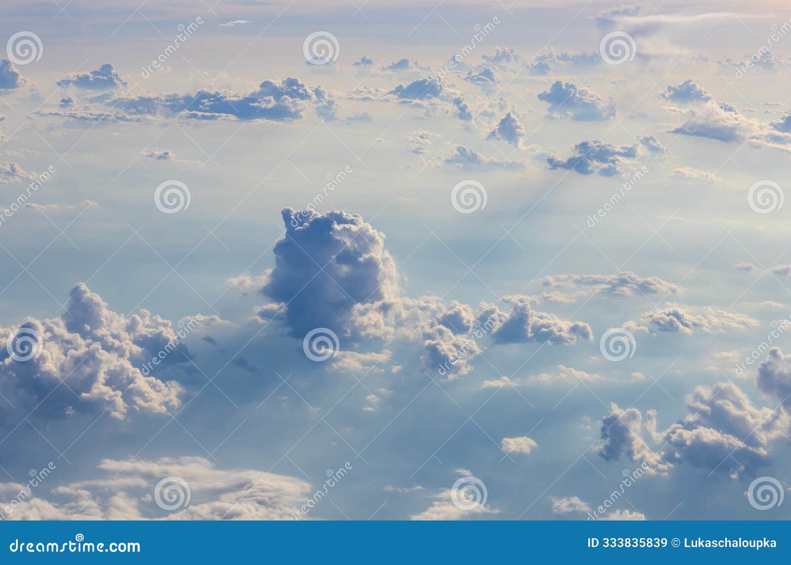 Aerial Cumulus Cloud in Sunlight. Sky Texture, Air, Wind Background ...