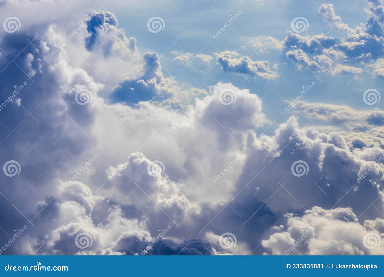 Aerial Cumulus Cloud in Sunlight. Sky Texture, Air, Wind Background ...