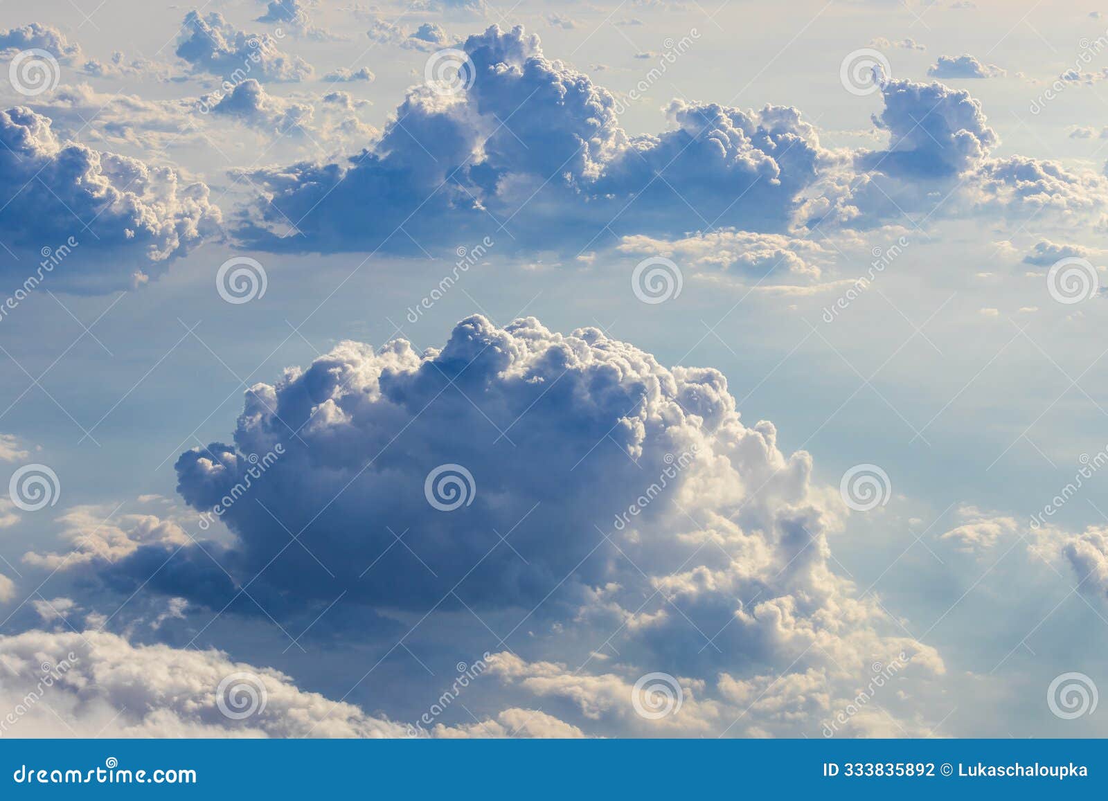 Aerial Cumulus Cloud in Sunlight. Sky Texture, Air, Wind Background ...