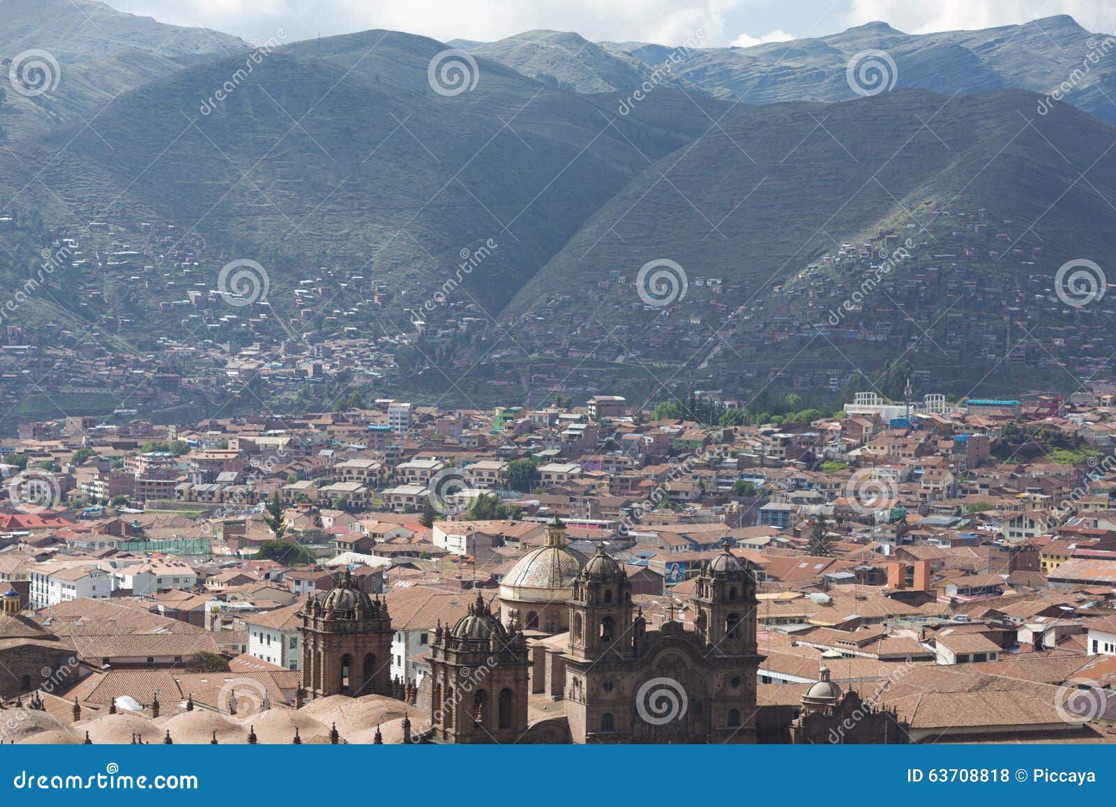 Aerial Cusco City View on Plaza De Armas, Peru Stock Photo - Image of ...