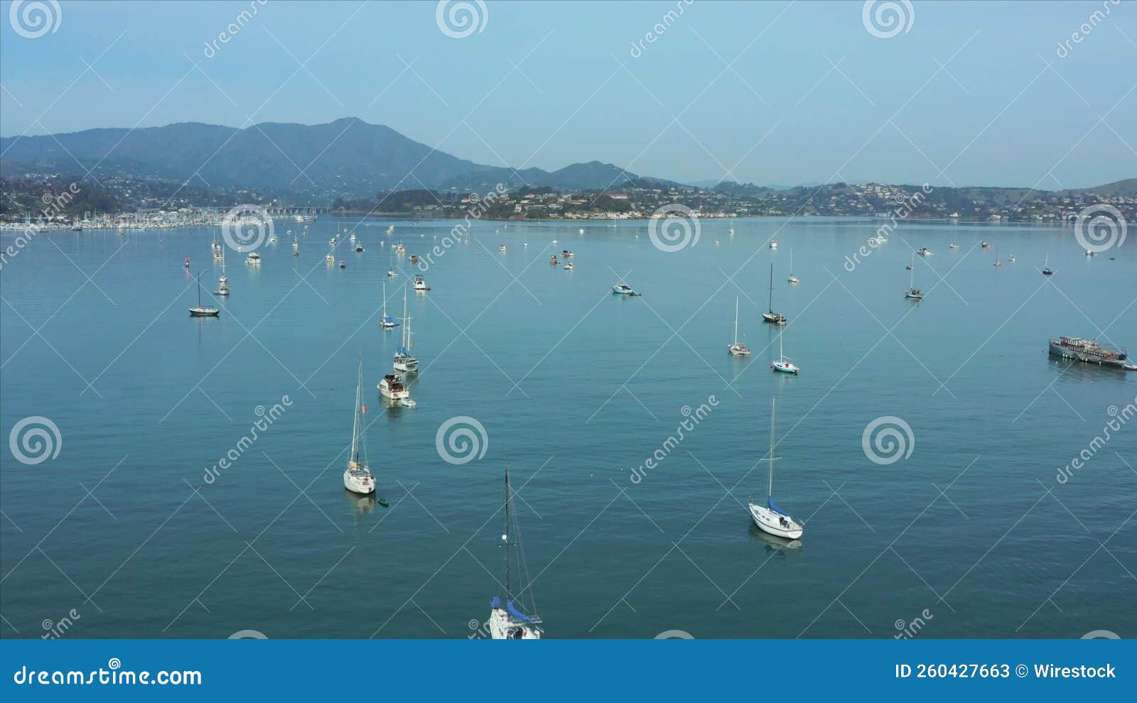 Aerial Daytime View of a Harbor Stock Video - Video of drone, nature ...