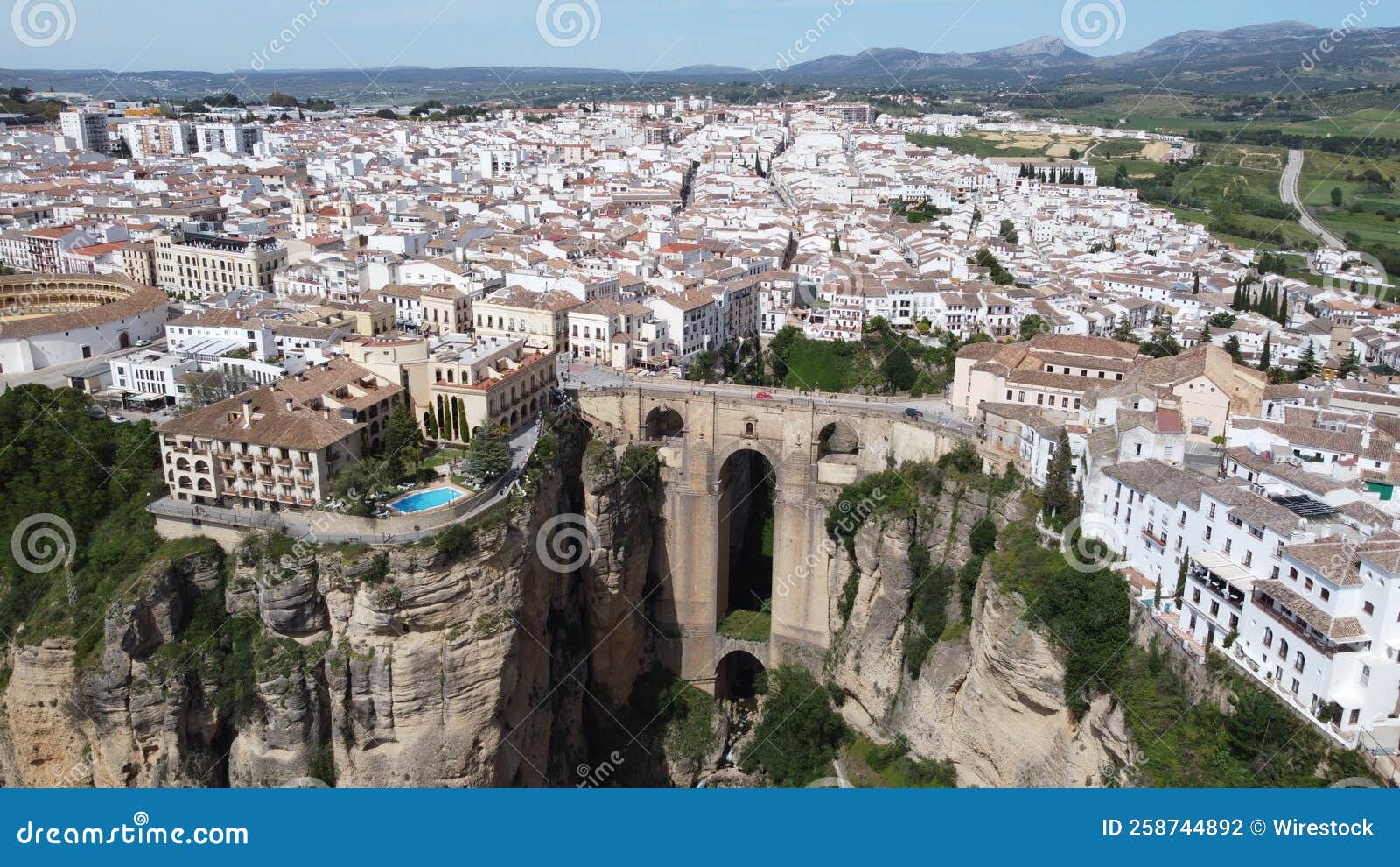 Aerial Daytime View of Ronda, Spain Stock Photo - Image of nature ...