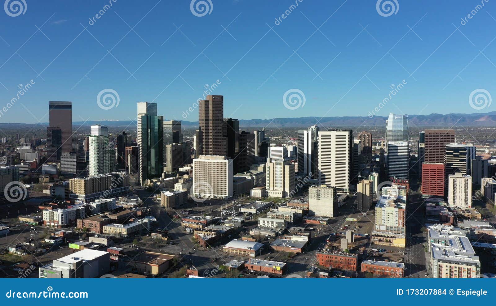 Aerial View of Denver Downtown Skyline Colordado Stock Footage - Video ...