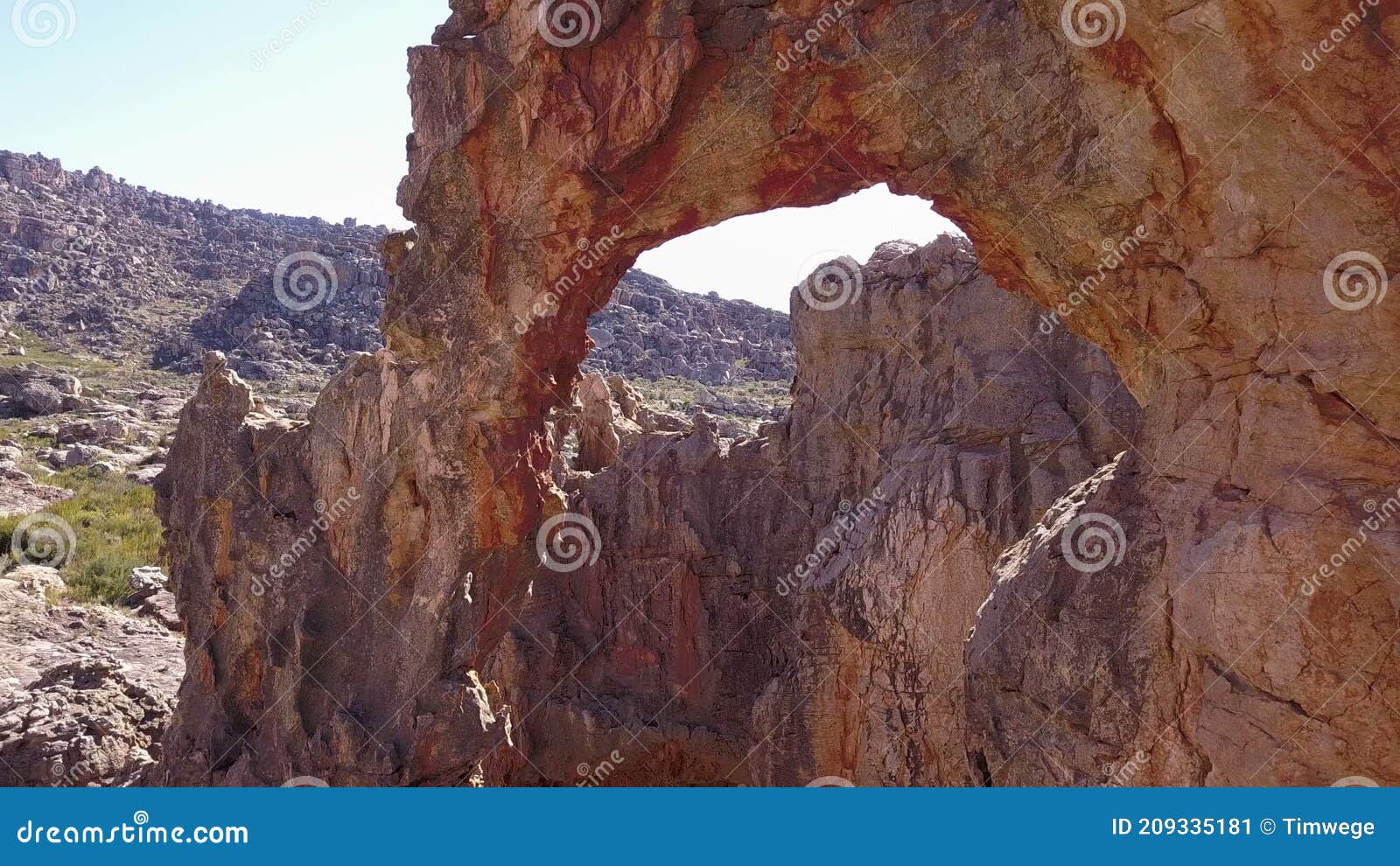 Aerial of Dramatic Rocky Arch in Mountains Stock Video - Video of view ...