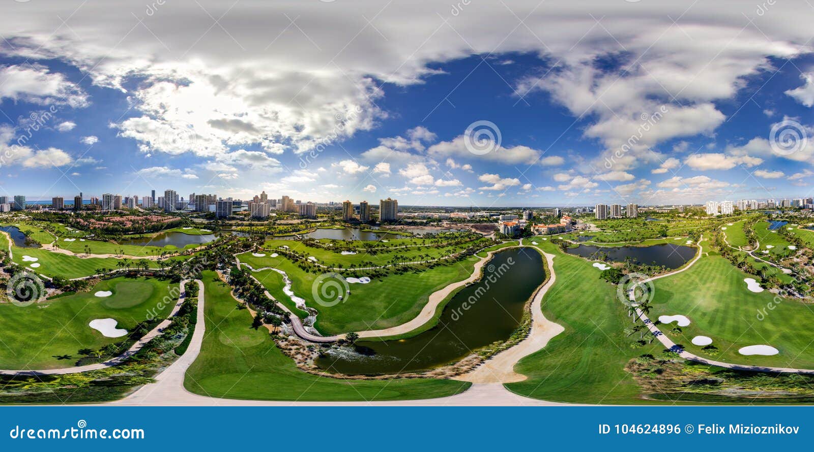 Aerial Drone Image Spherical Equirectangular Panorama Aventura G Stock ...