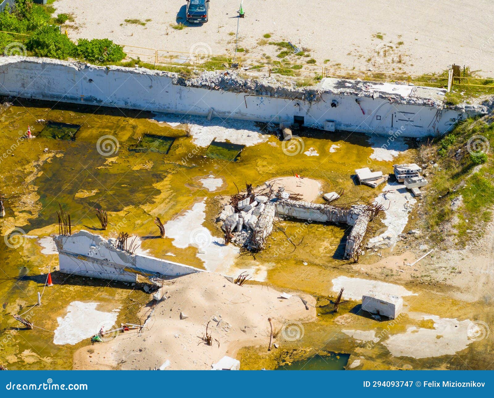 Aerial Drone Photo Aftermath of Champlain Towers Collapse Miami ...