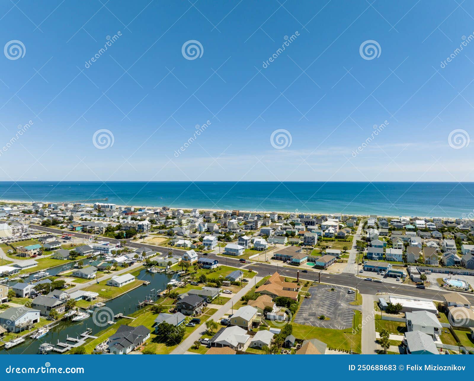 Aerial Drone Photo Atlantic Beach NC Outer Banks Stock Image - Image of ...