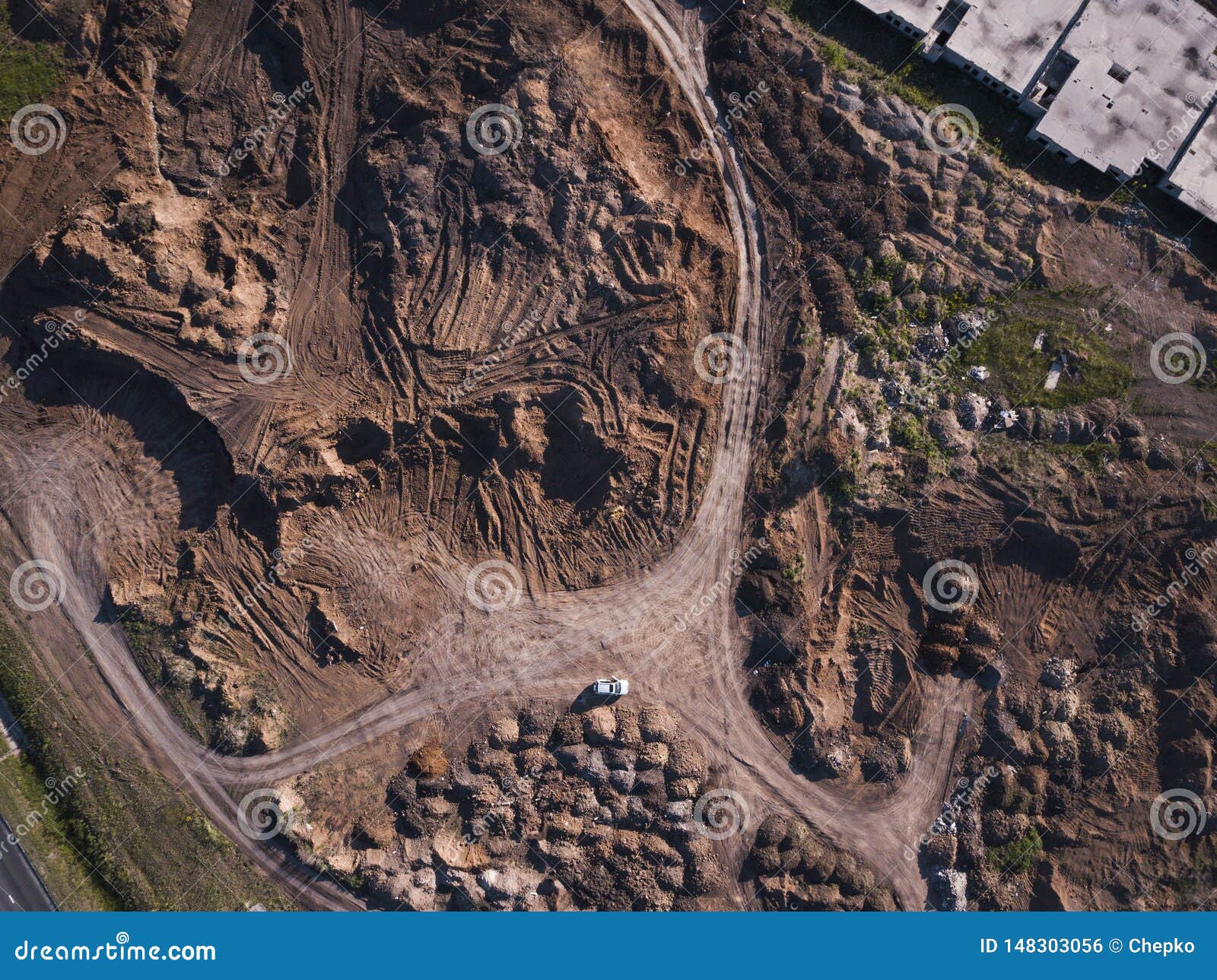 Aerial Drone View Quarry, Open Pit Mine. Mining Industry Stock Photo ...