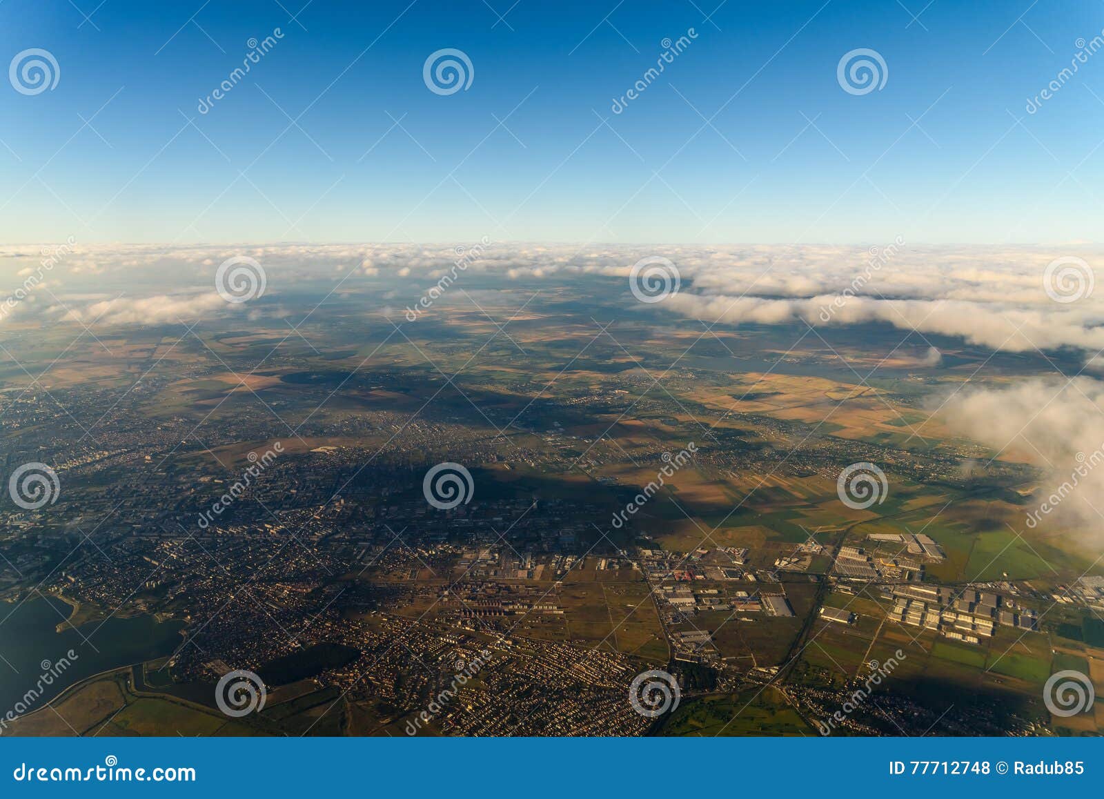 Aerial Earth Horizon stock photo. Image of high, satelite - 77712748