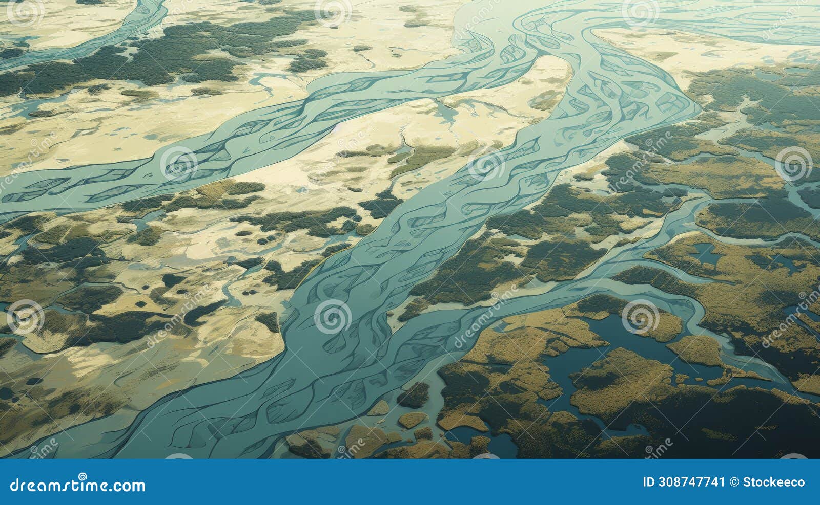 Aerial Estuary: Hyperrealistic Rendering of Nature-based Patterns in ...