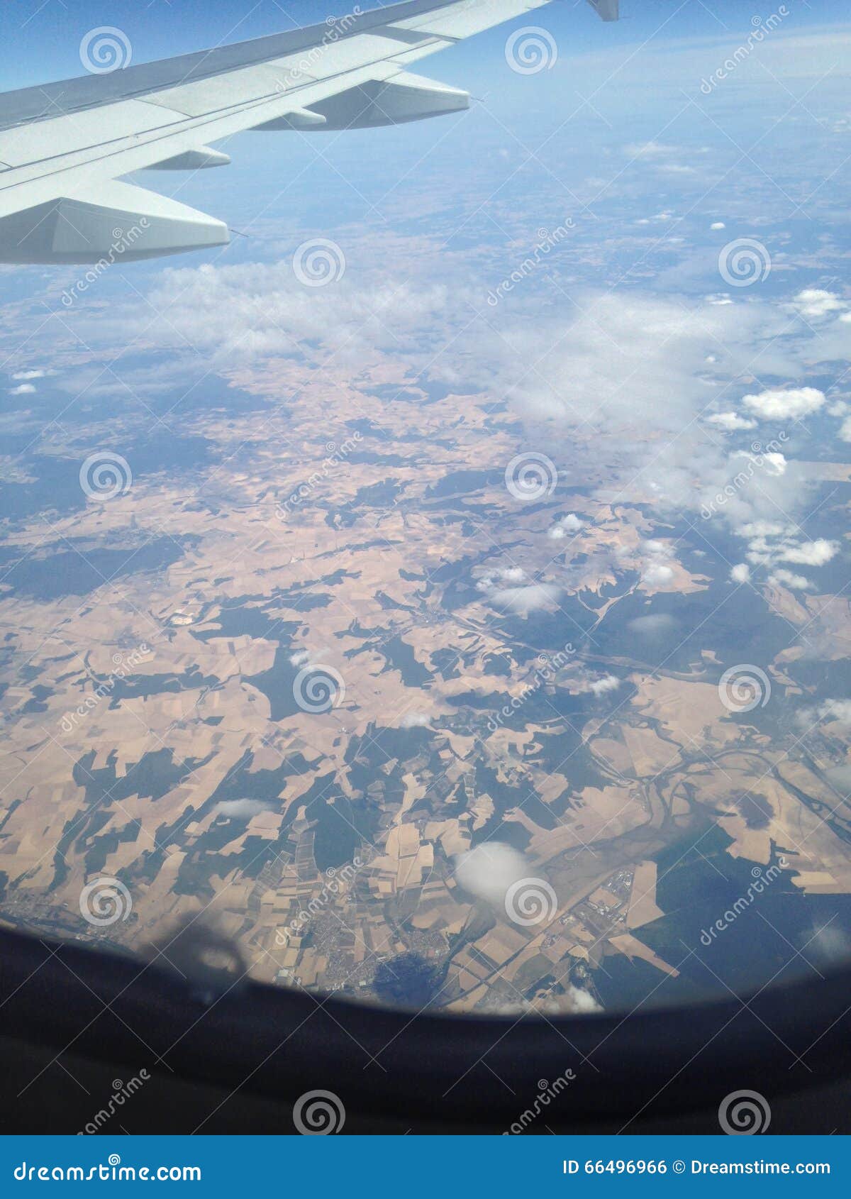 Aerial Flying Over Land stock photo. Image of plane, cloud - 66496966