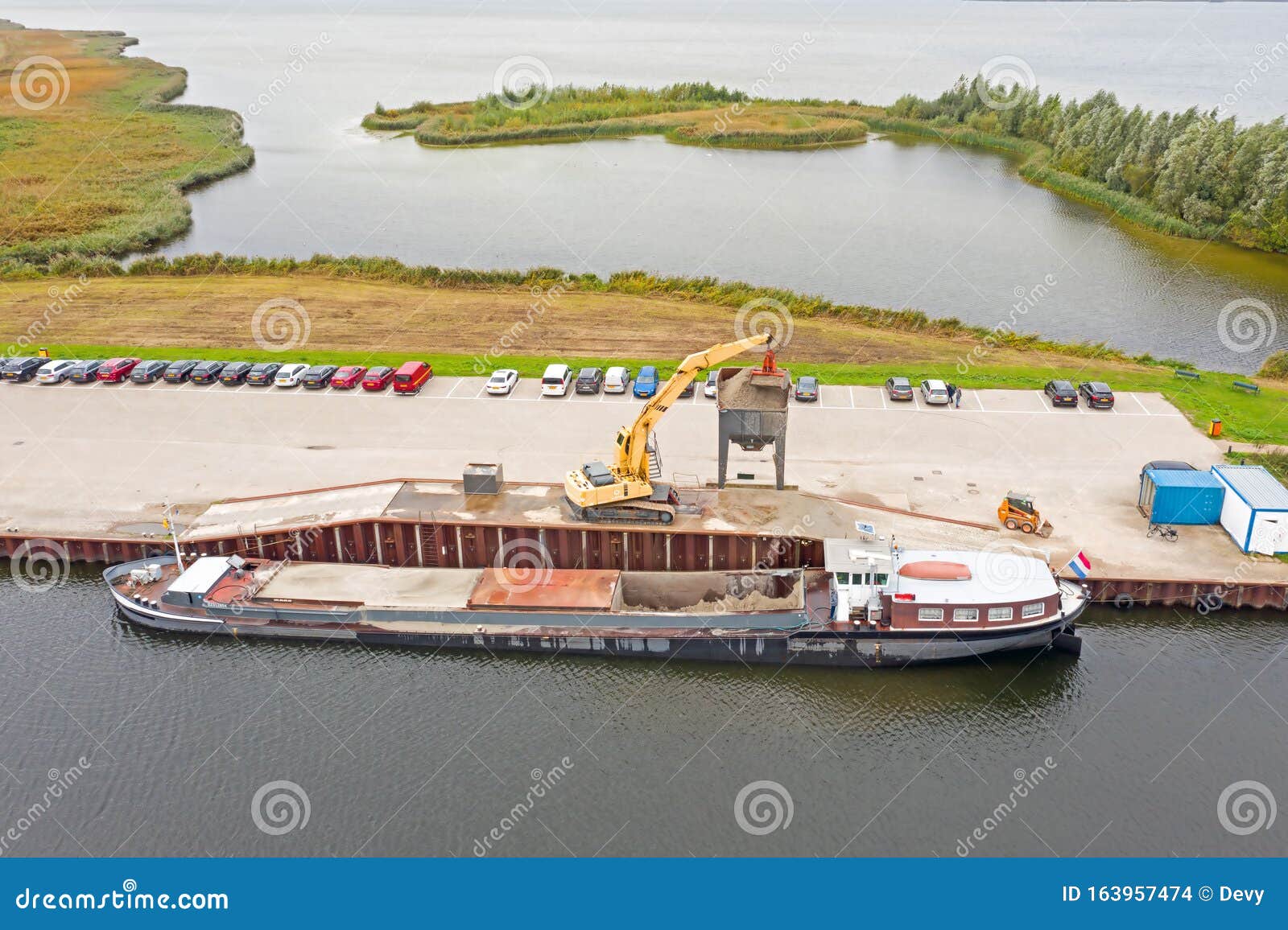 Freighter Unloading Cargo In Port Of Avatiu Rarotonga Cook Islands ...