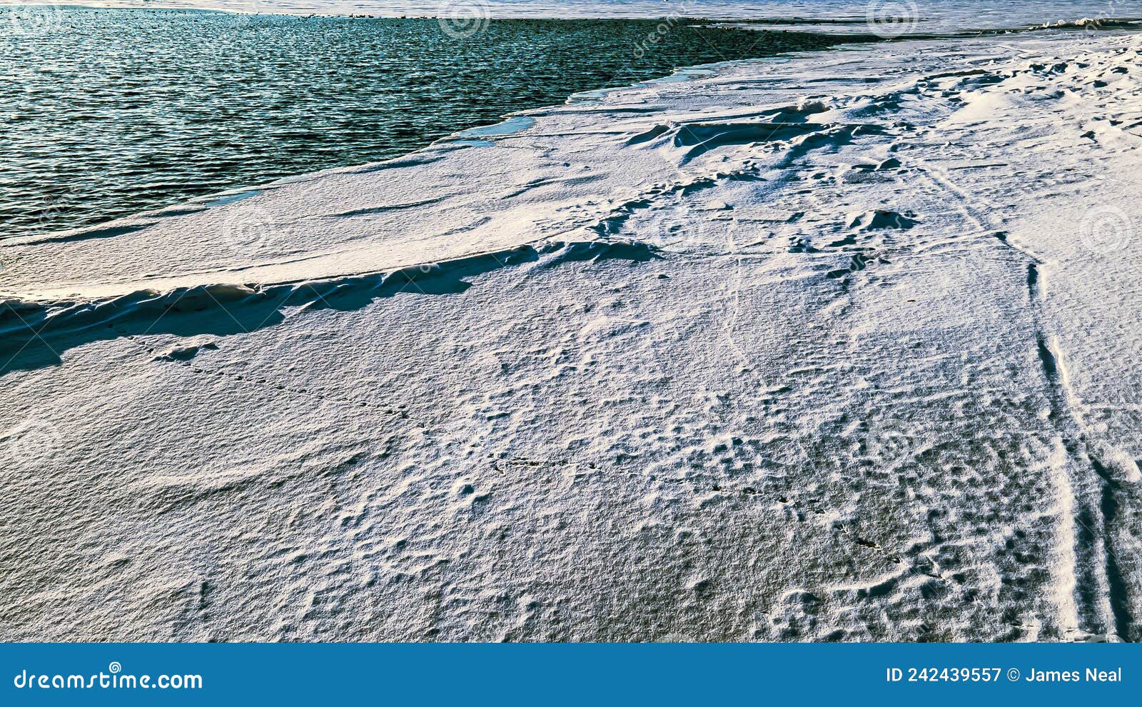Aerial of Frozen Lake with Patterns Stock Image - Image of travel ...