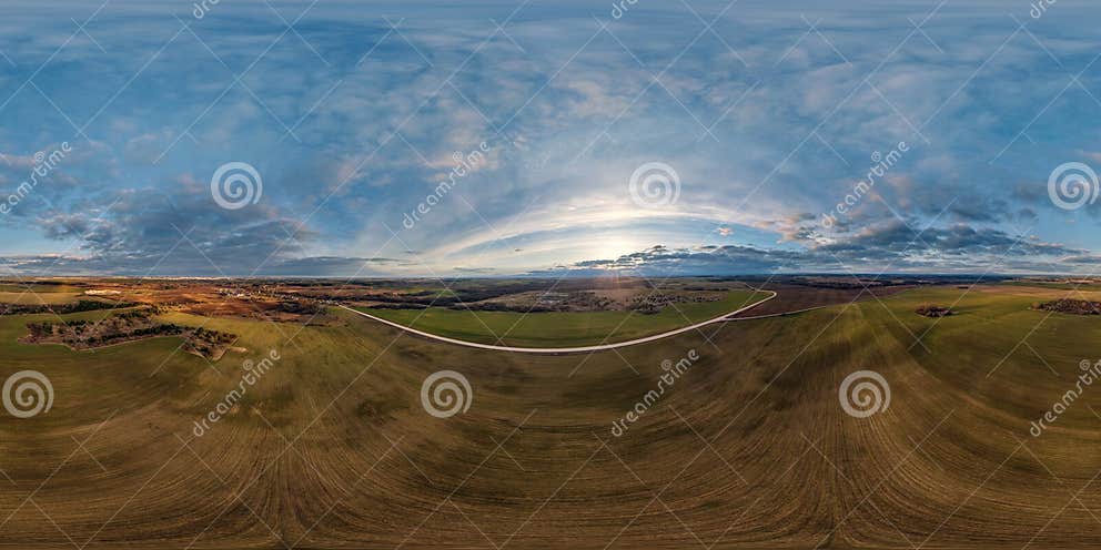 Aerial Full Seamless Spherical Hdri 360 Panorama View from Great Height ...