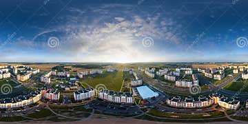 Aerial Full Seamless Spherical 360 Hdri Panorama View Overlooking of ...