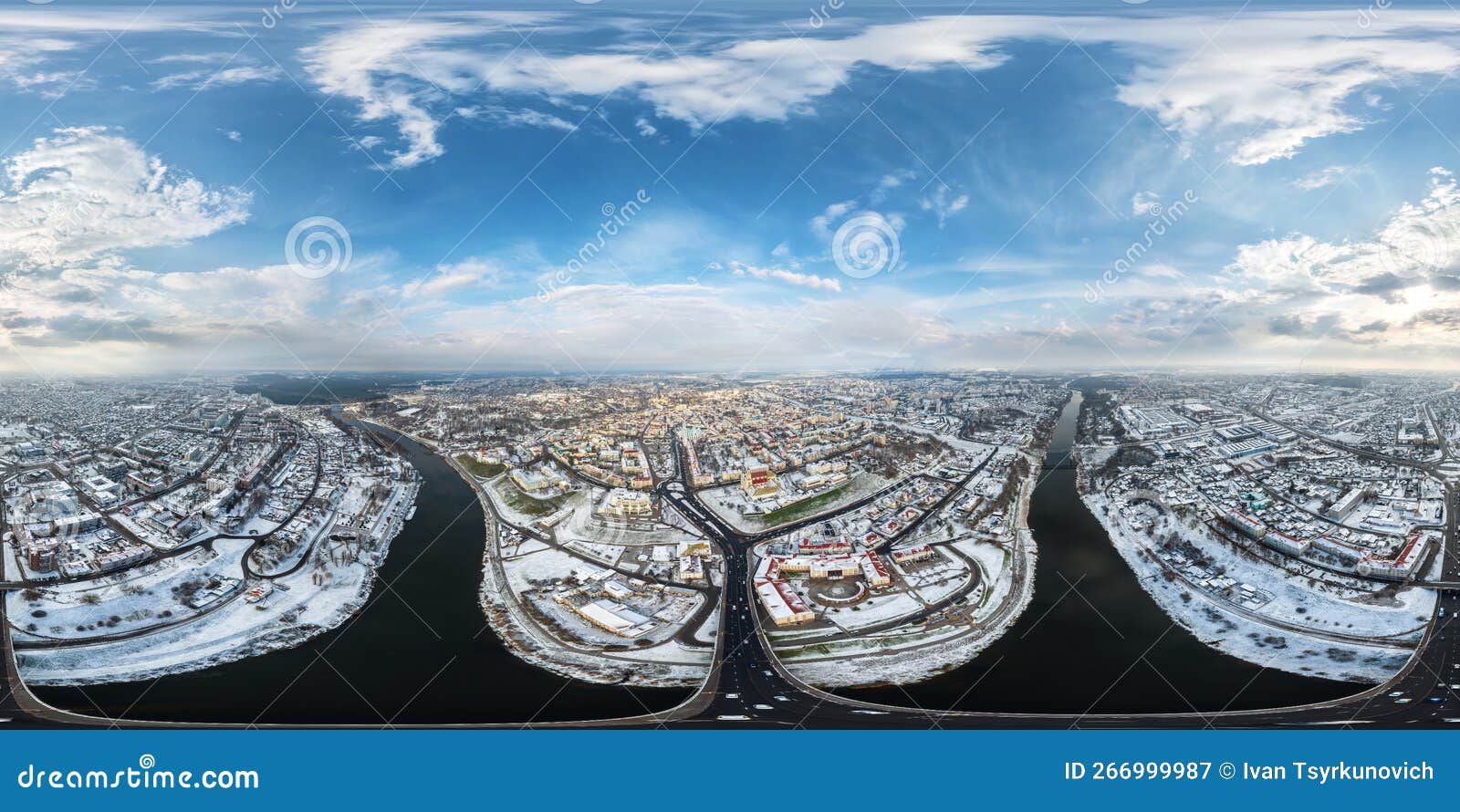 Aerial Hdri 360 Panorama View Over Residential Complex In Provincial ...