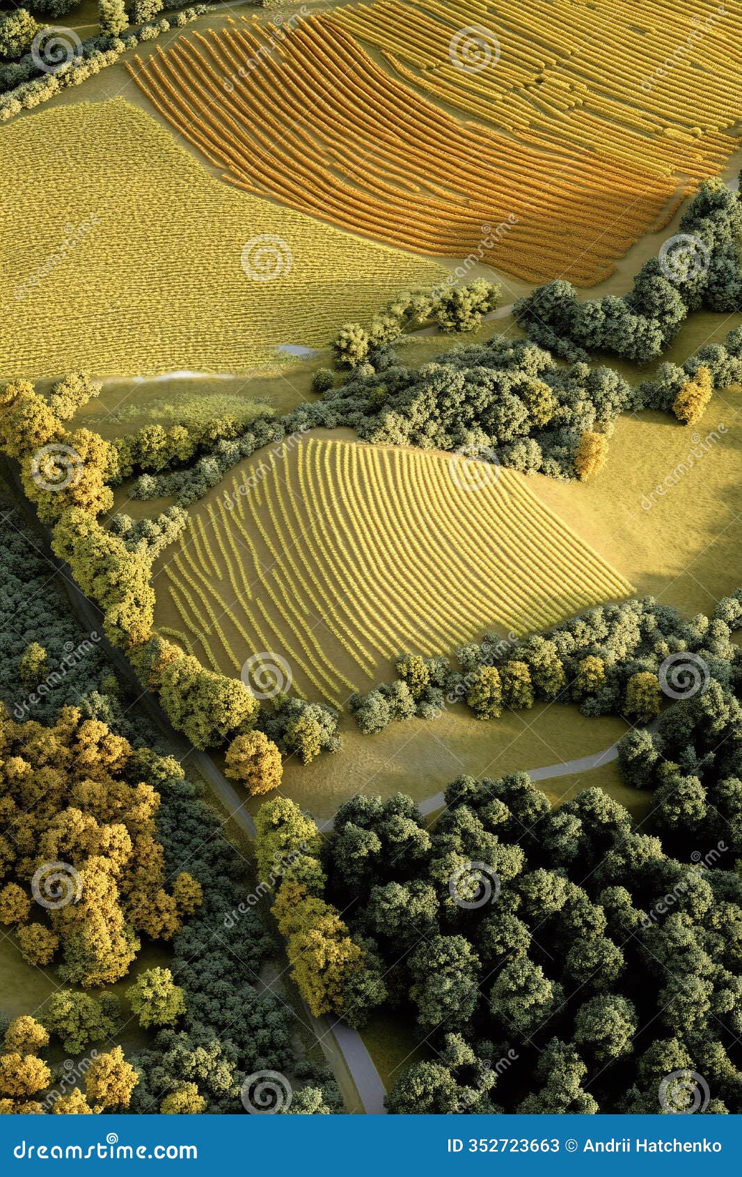 Aerial GIS Visualization of a Rural Area with LiDAR Data Rendering ...