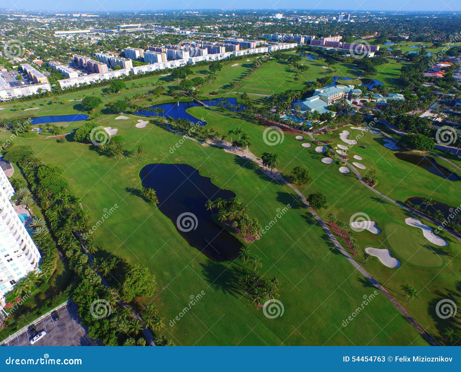 Aerial Golf course photo stock image. Image of diplomat - 54454763