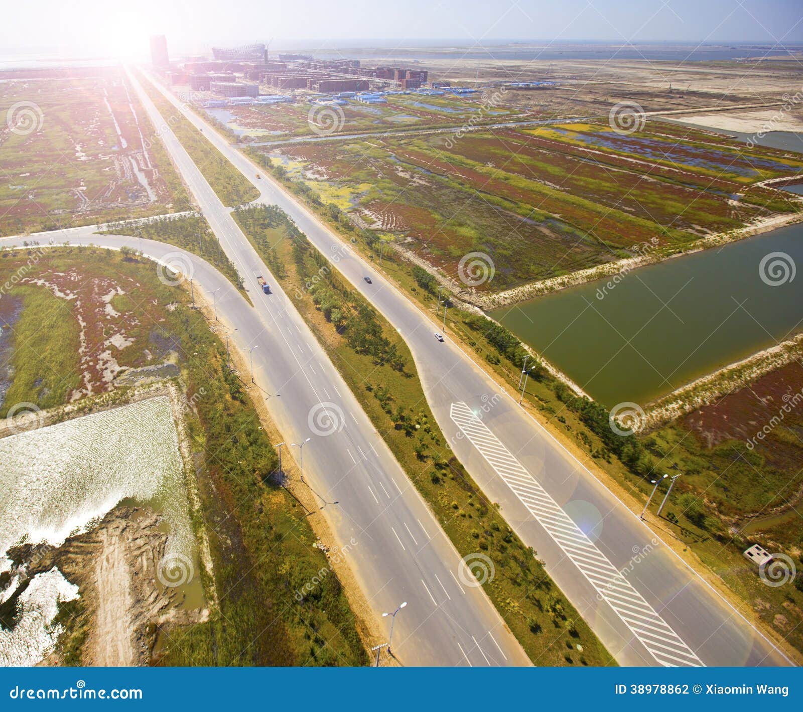 Aerial highways stock photo. Image of field, madrid, airplane - 38978862