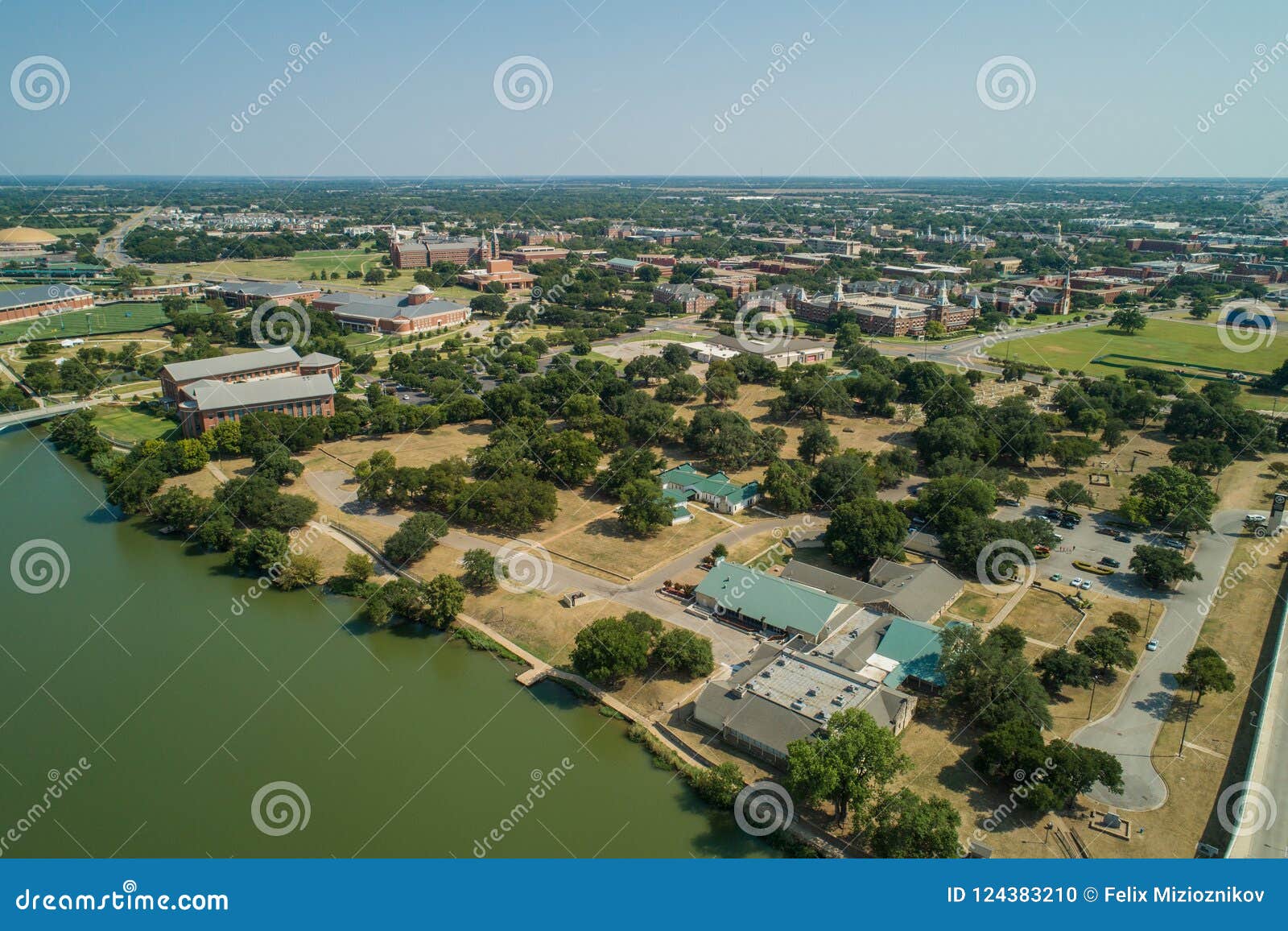 Aerial Image of Baylor University Waco Texas Stock Photo - Image of ...
