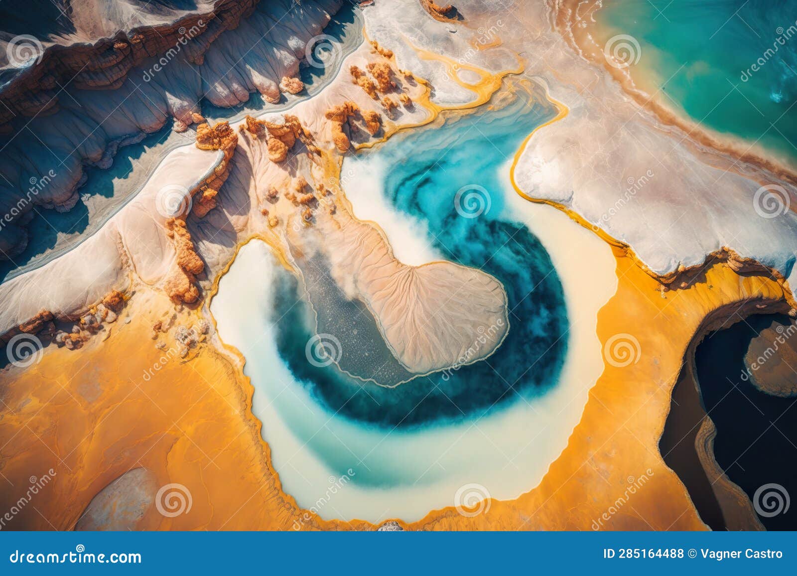 Aerial Image Capturing Stunning Scenery with Unique Patterns in Natural ...