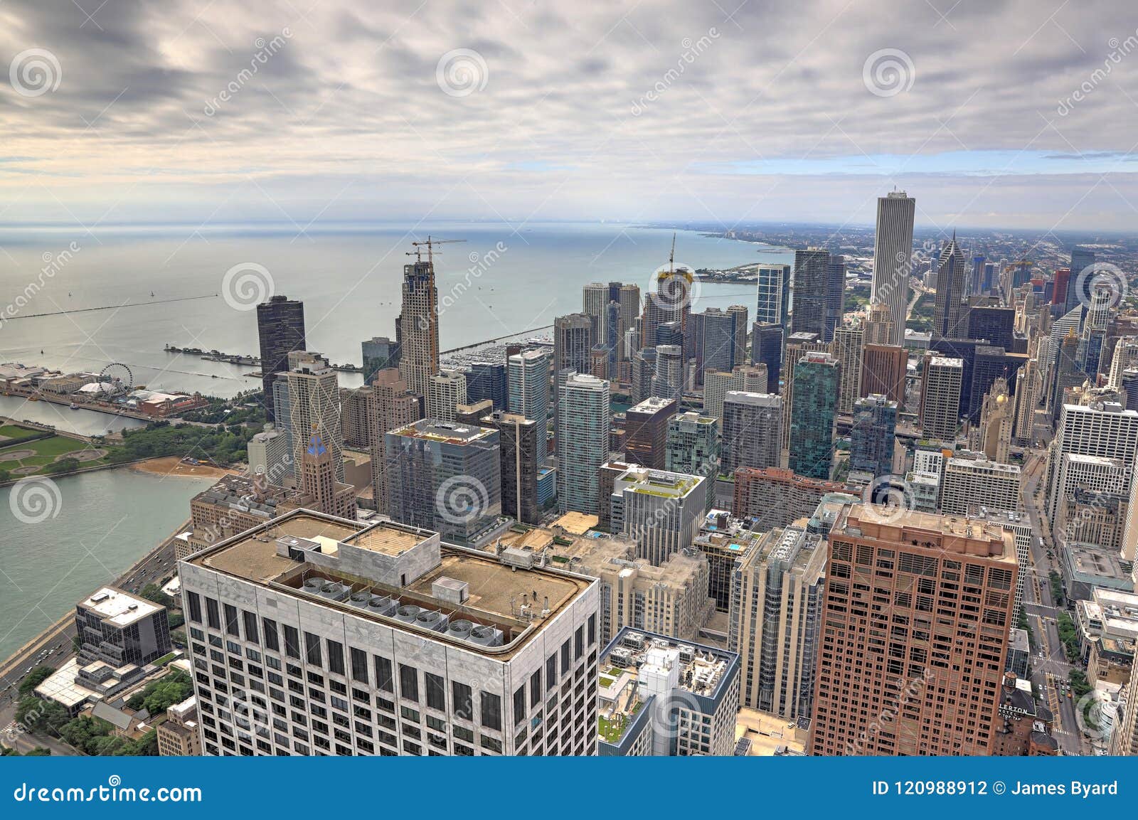 Aerial Image of the Chicago, Illinois Stock Photo - Image of downtown ...