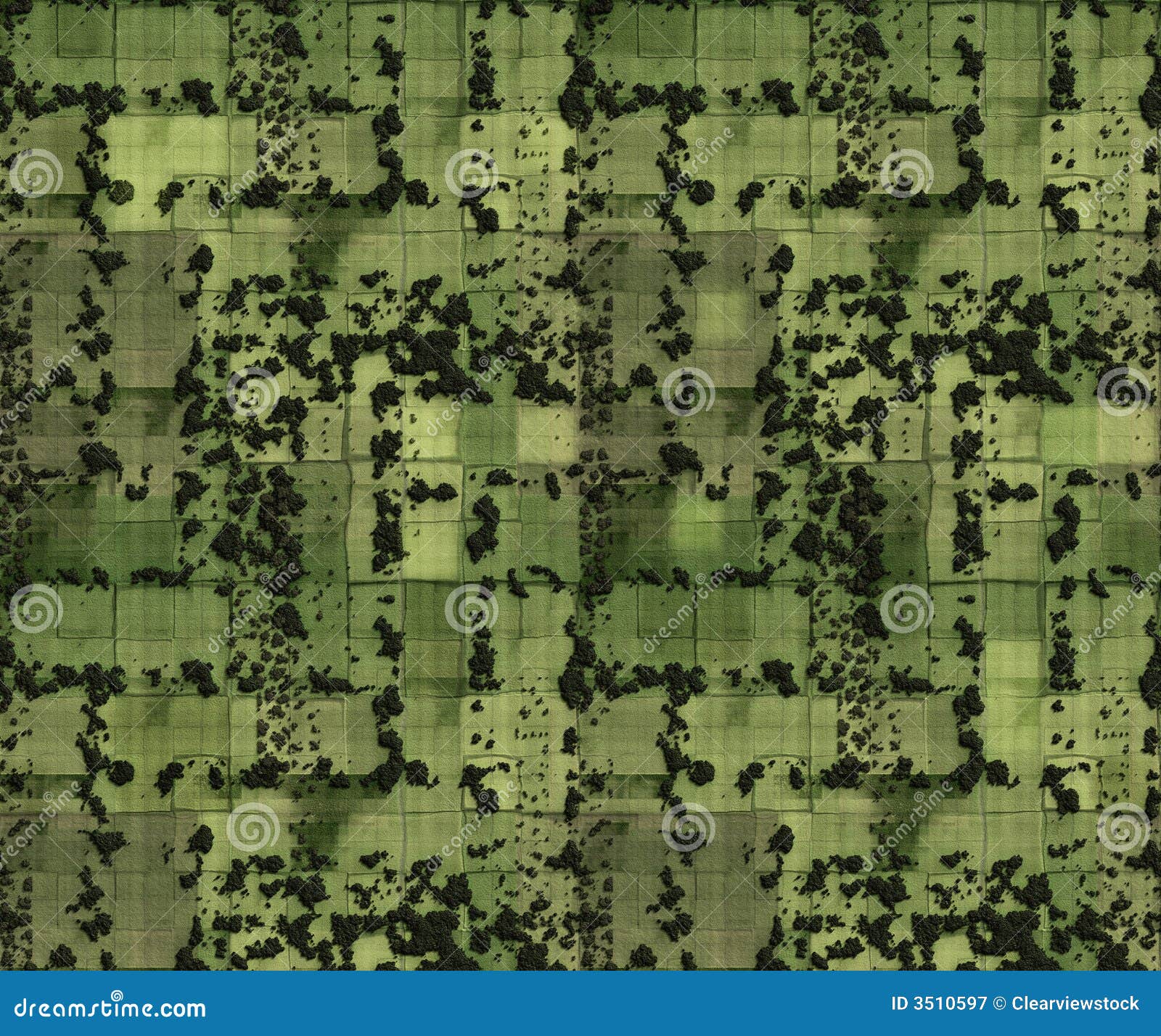 Aerial image of farmland stock illustration. Illustration of ...