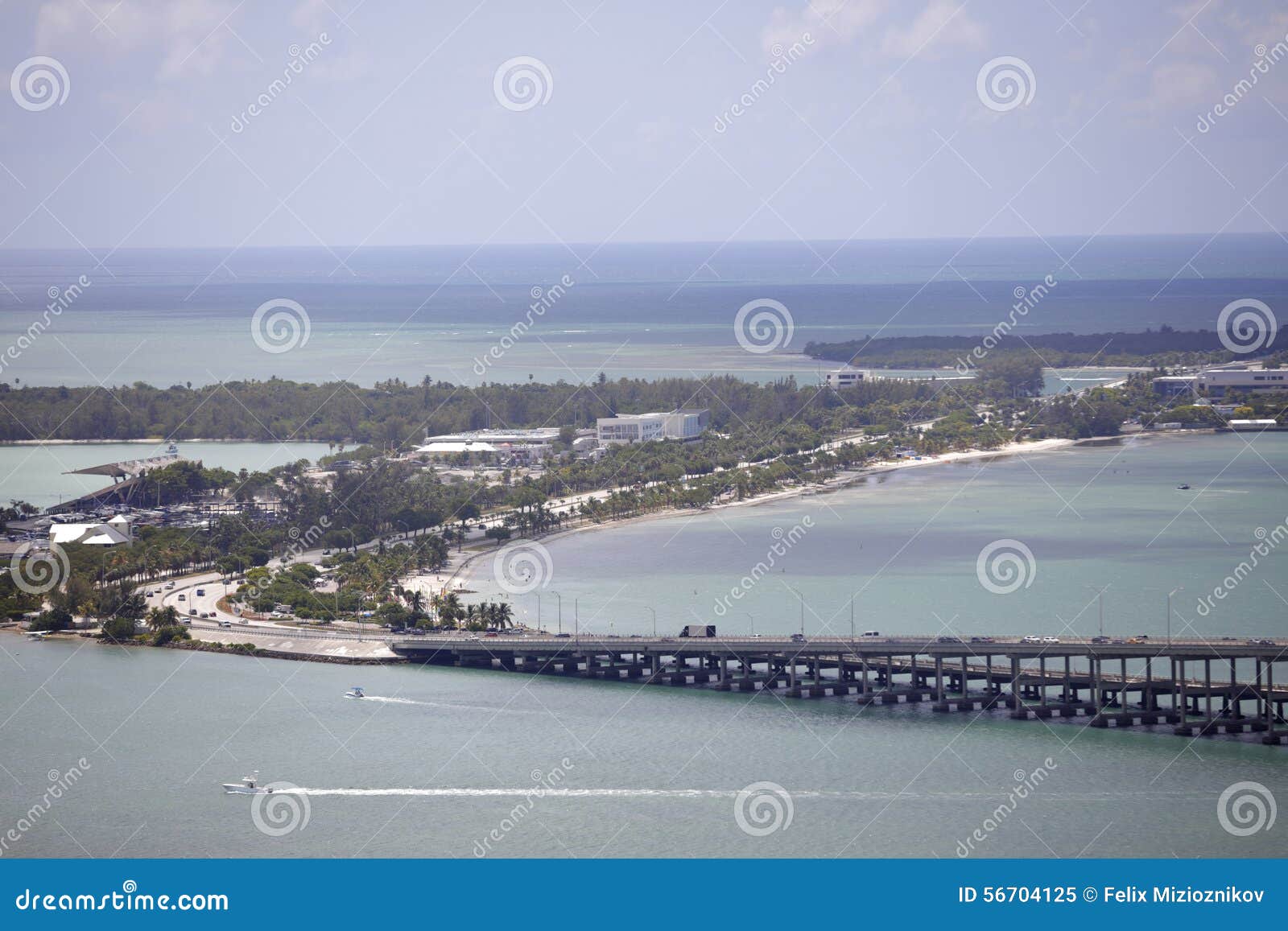 Aerial image Key Biscayne stock image. Image of rickenbacker - 56704125