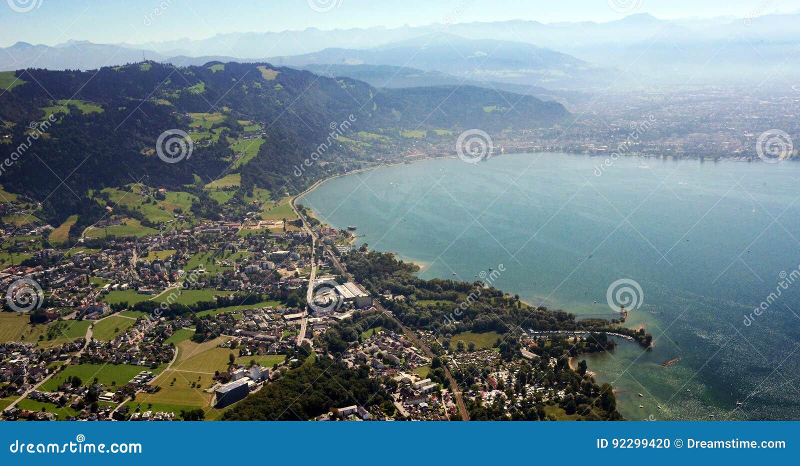 Aerial Image of Lake Constance Stock Photo - Image of lake, watersport ...