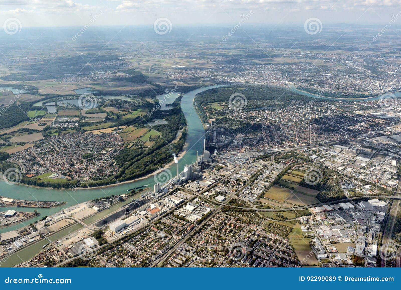 Aerial Image Mannheim, Germany Stock Image - Image of aerial, roads ...
