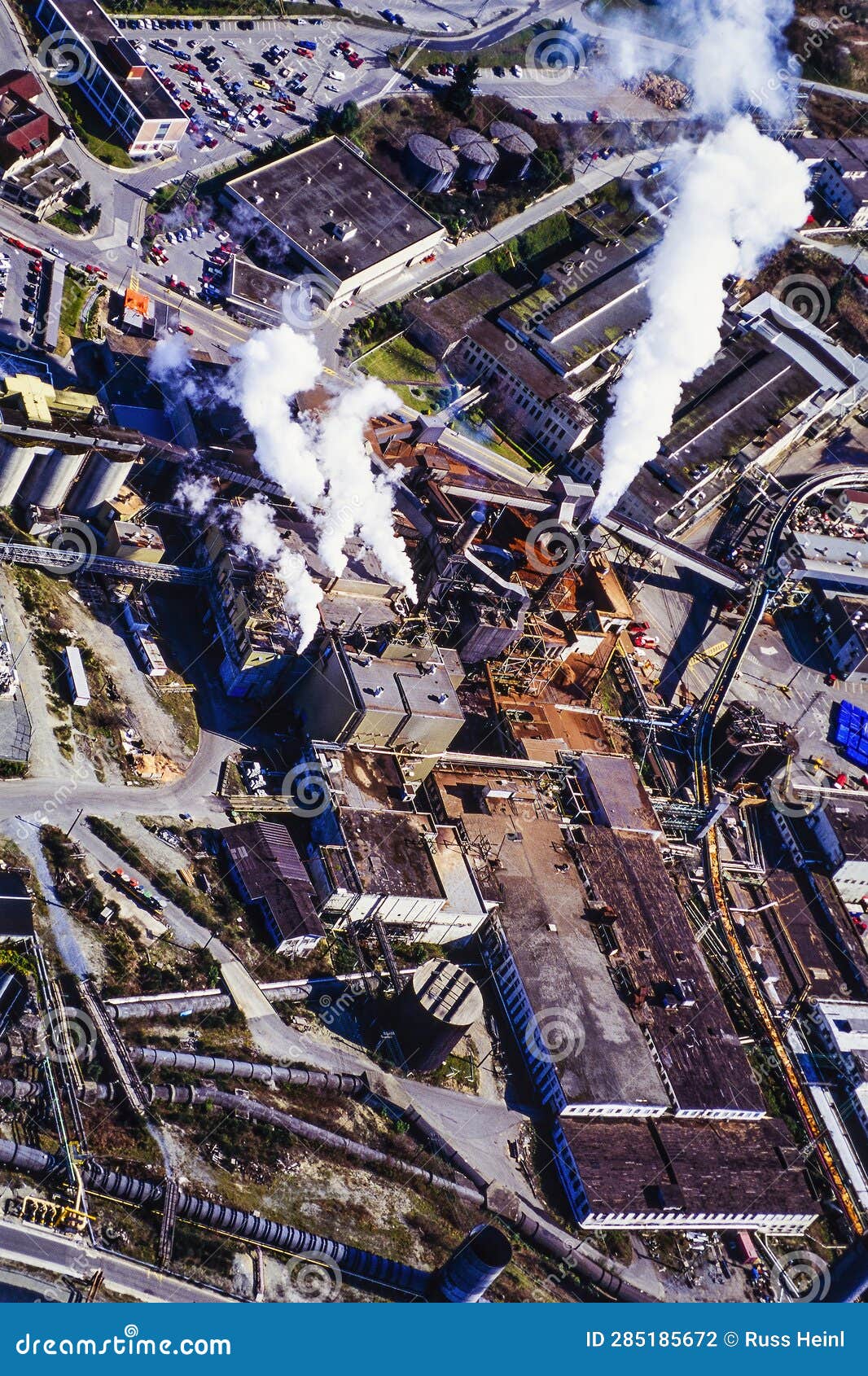 Aerial Image of a Pulp and Paper Mill in Powell River, BC, Canada Stock ...