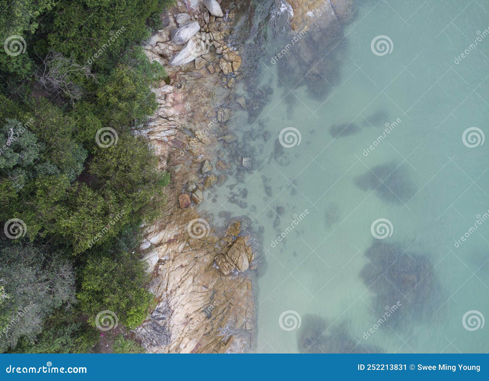 Aerial View Looking Down on the Shoreline. Stock Image - Image of ...