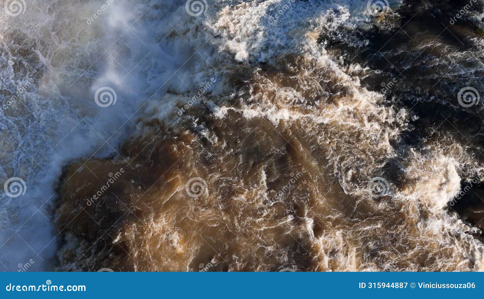 Waterfall in River in Top View Stock Image - Image of tourism, vacation ...