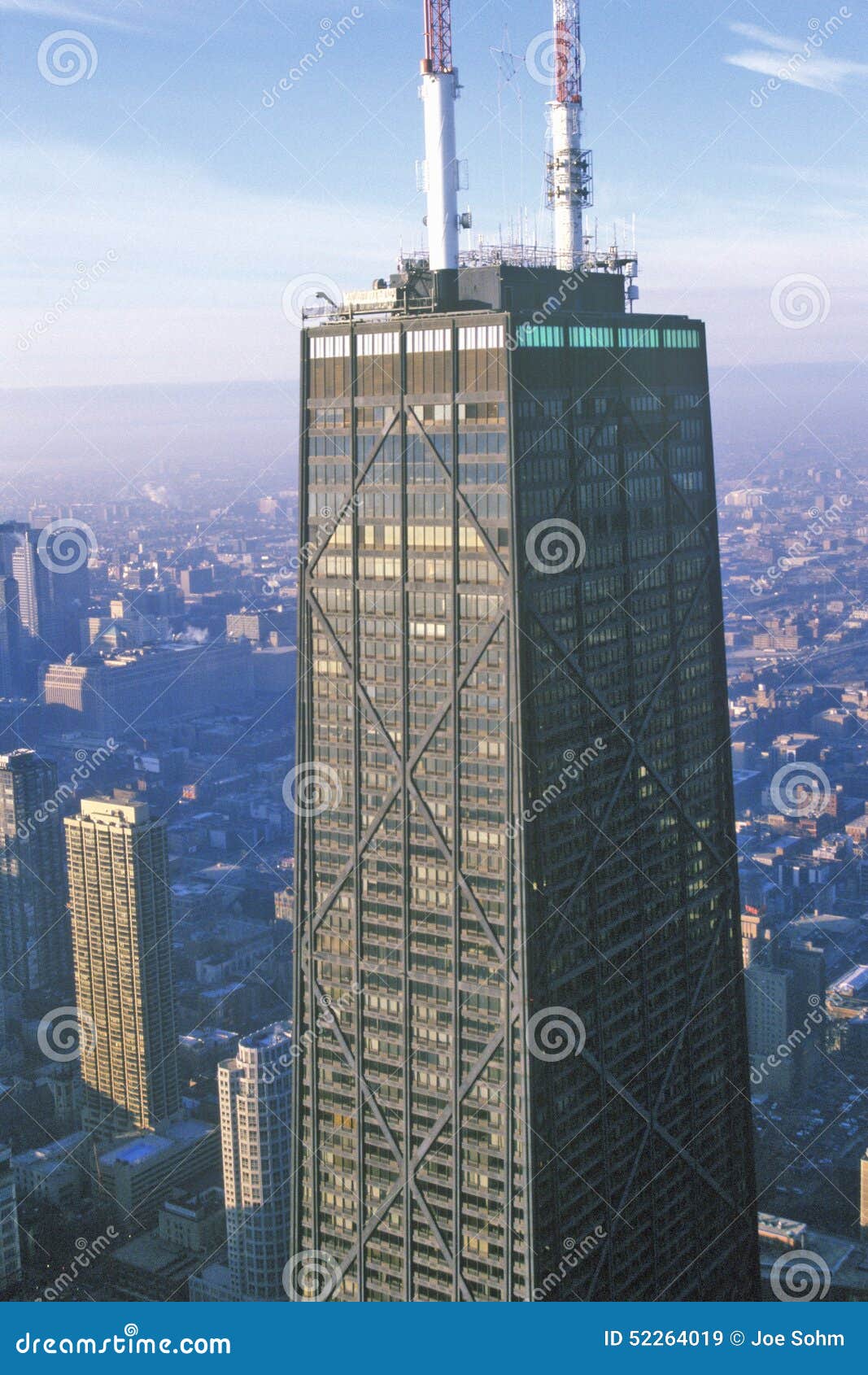 Aerial of the John Hancock Building, Chicago, Illinois Stock Image ...