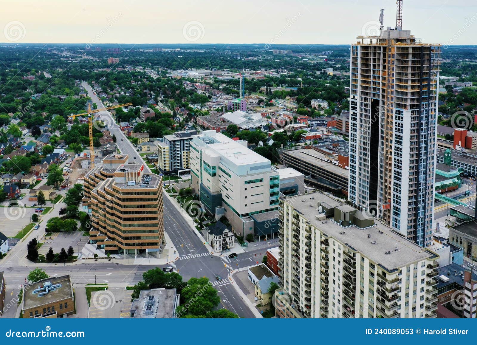 Aerial of Kitchener, Ontario, Canada Stock Image - Image of kitchener ...