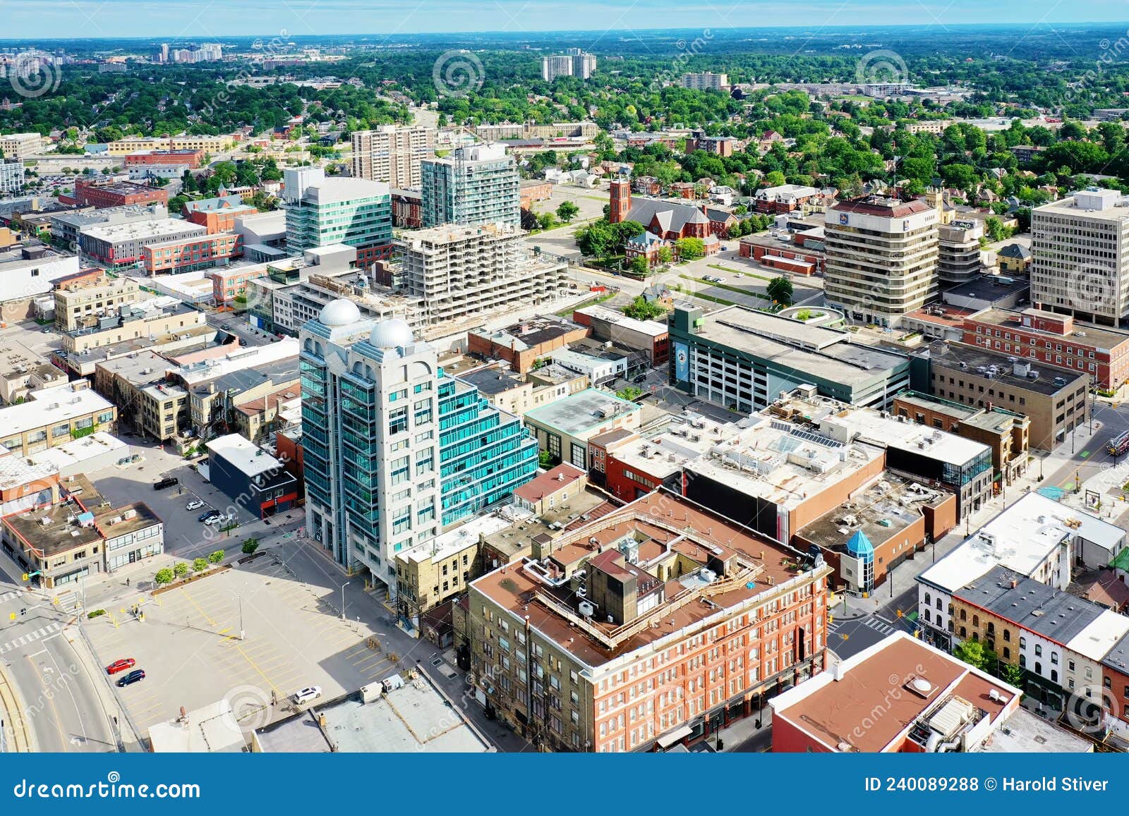 Aerial of Kitchener, Ontario, Canada on a Fine Morning Stock Photo ...