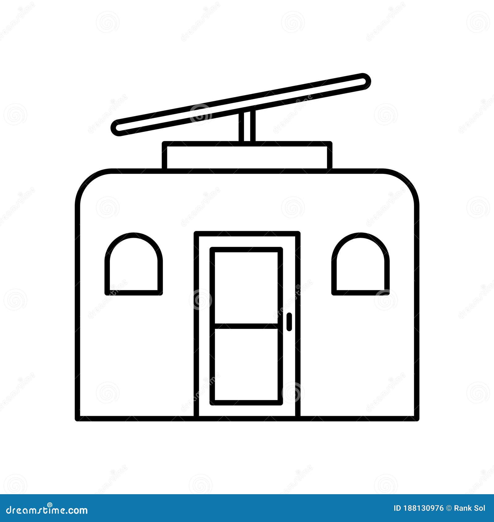 Aerial Lift Line Style Vector Icon Which Can Easily Modify or Edit ...