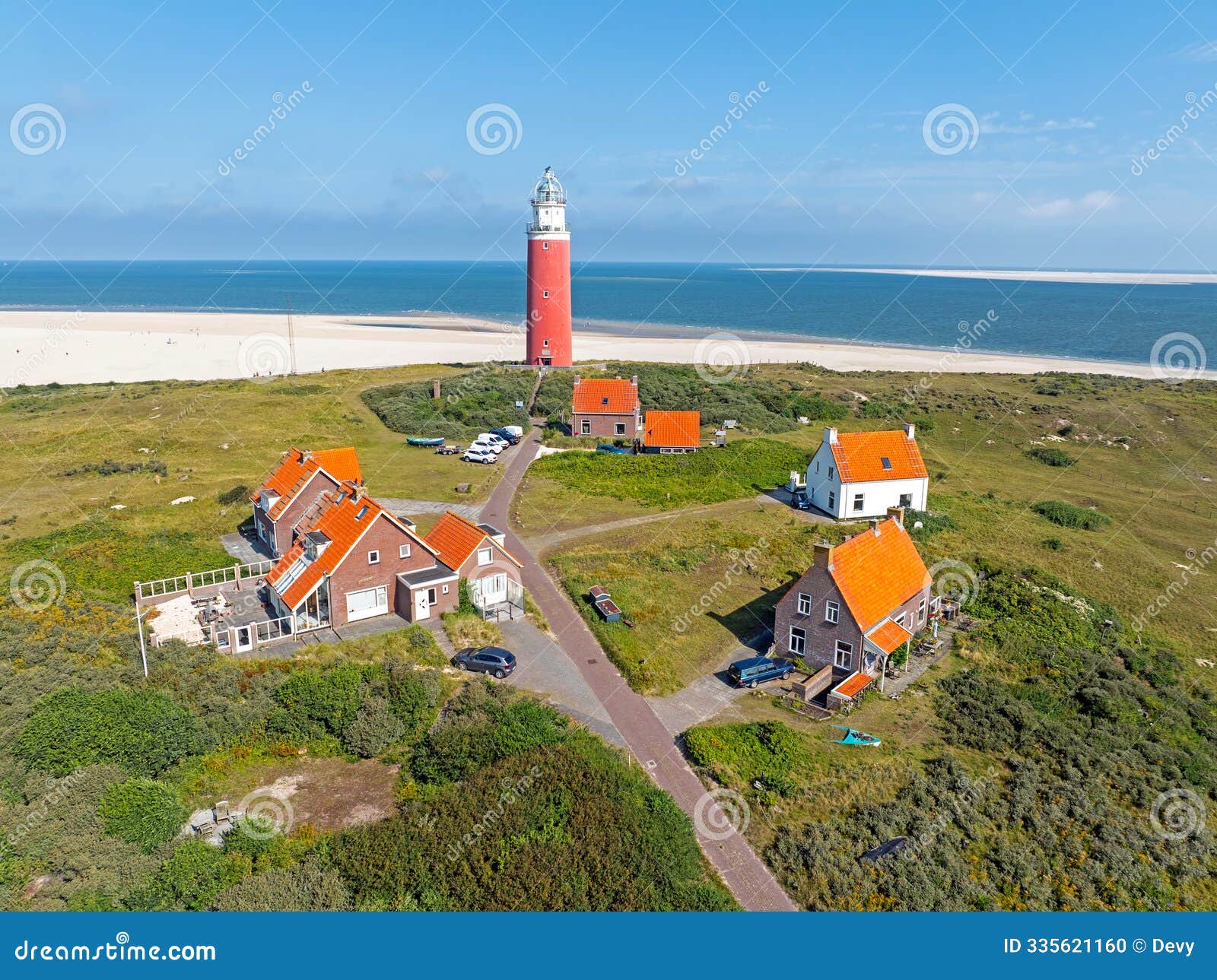 Aerial from the Lighthouse on Texel Island in the Netherlands Stock Photo - Image of lighting ...