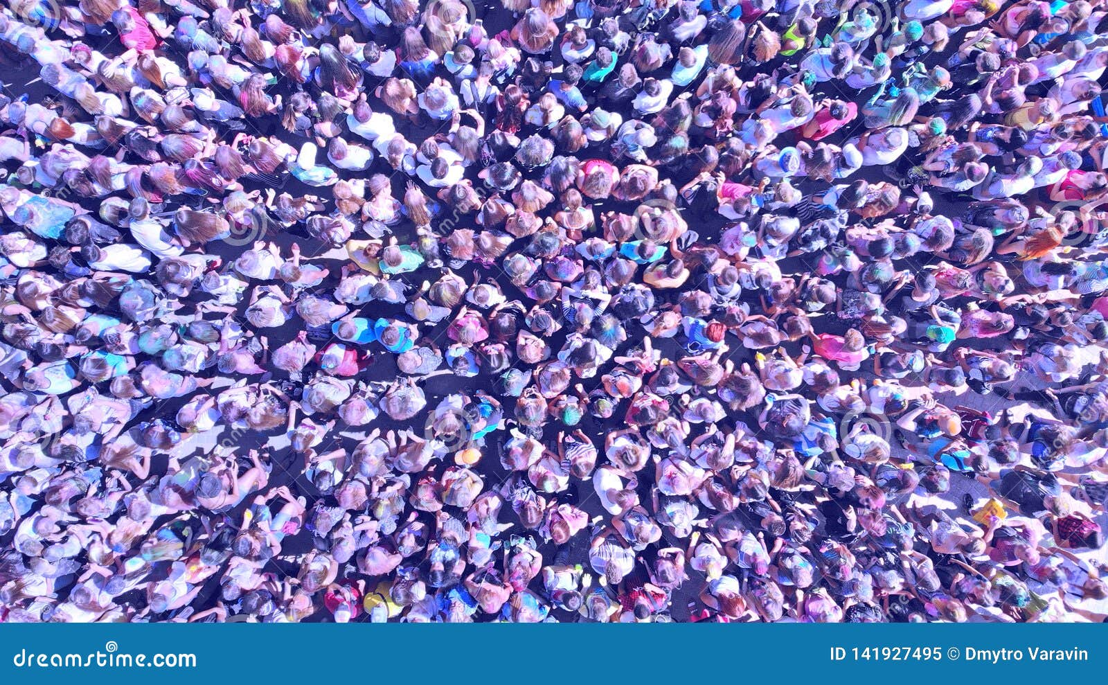 Aerial of Many People. People Crowd Texture View Above Editorial Image ...