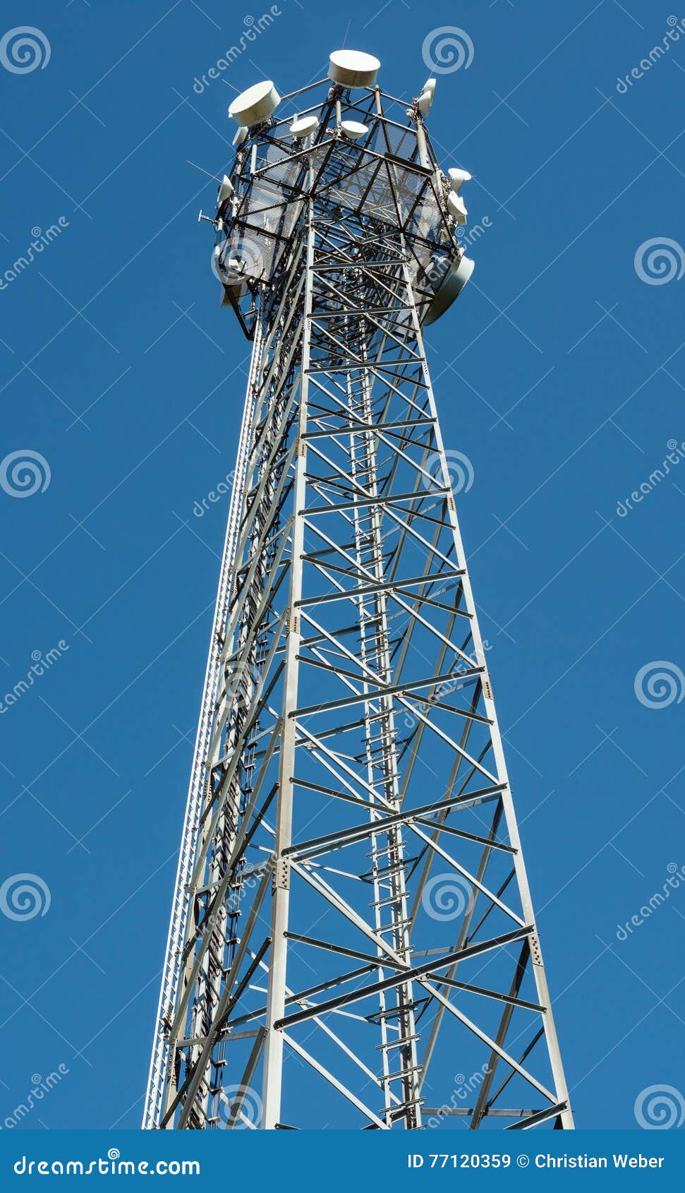 Aerial mast stock image. Image of cell, blue, communication - 77120359