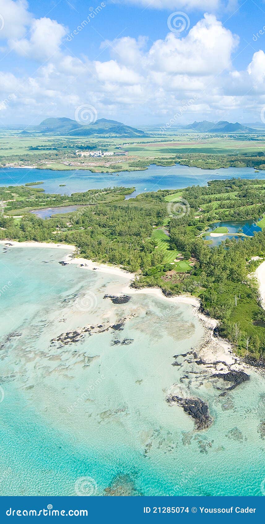Aerial Mauritius stock photo. Image of vacation, sand - 21285074