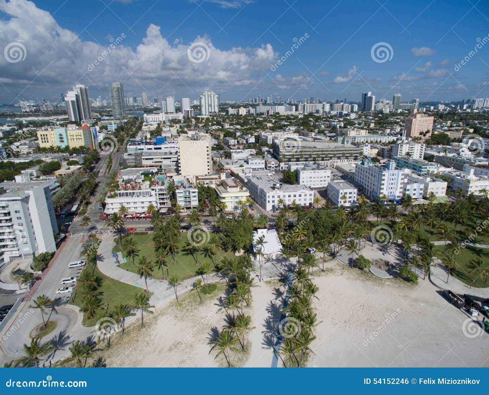 Aerial Miami Beach Florida stock photo. Image of aerial - 54152246