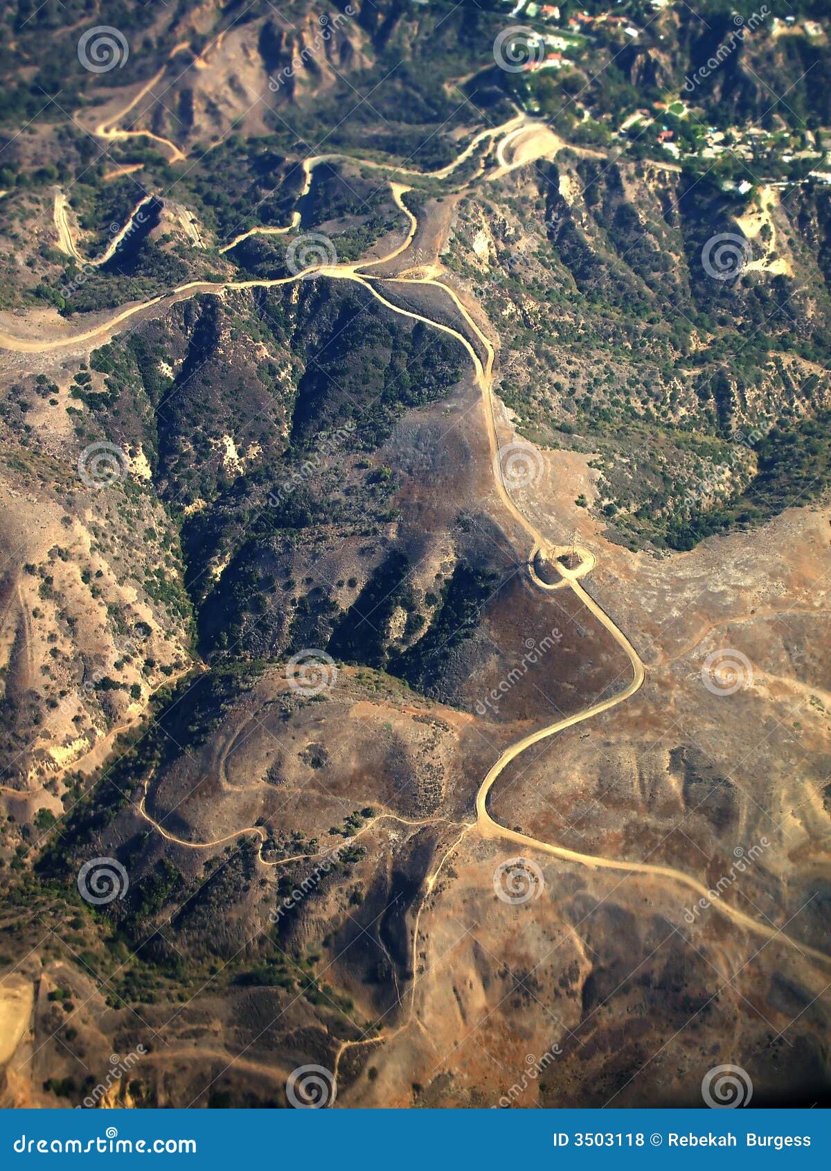Aerial of Mountain Road stock photo. Image of hills, live - 3503118