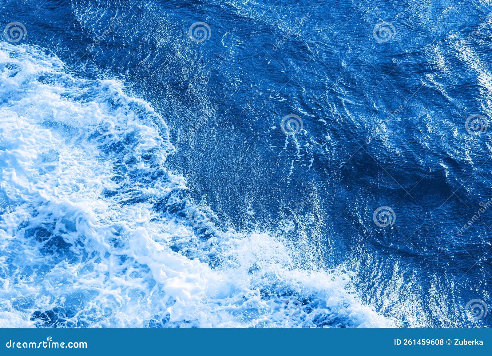 Aerial Ocean Blue Water Foam Top View Stock Photo - Image of bubble ...